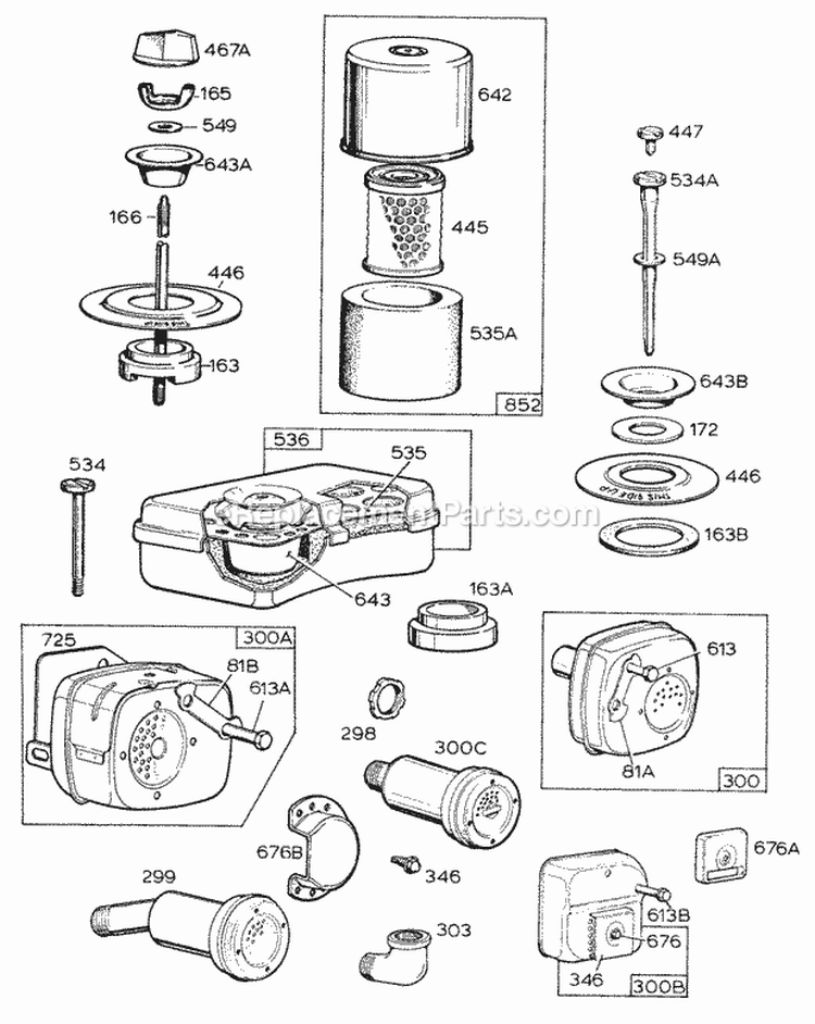Briggs and Stratton Engine 100252-0338-99 - OEM Parts & Repair Help ...