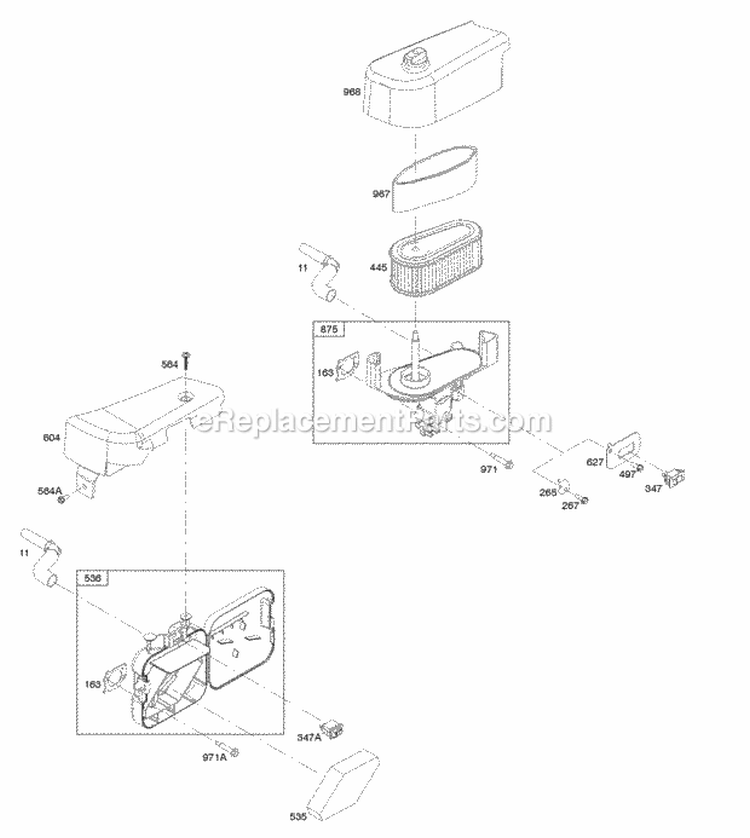 Briggs and Stratton 12S907-1411-B1 Engine - OEM Parts ...