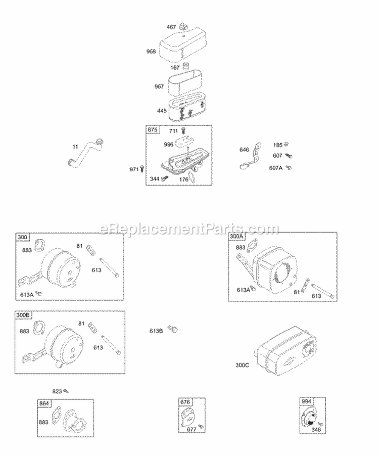 Muffler 496022S - OEM Briggs and Stratton - eReplacementParts.com