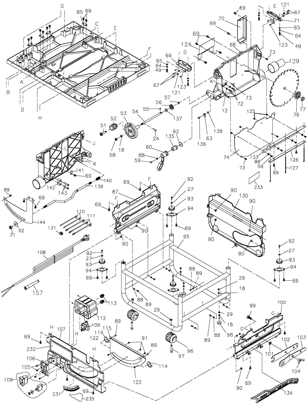 DeWALT Table Saw DW745-AR - OEM Parts & Repair Help - eReplacementParts.com