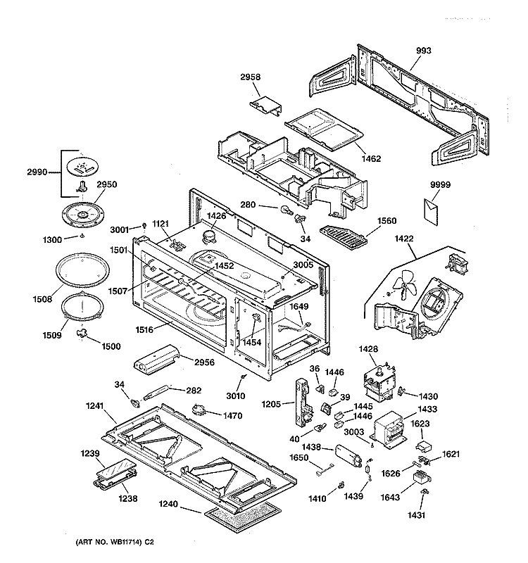 General Electric Microwave JVM1340AW01 - OEM Parts & Repair Help ...