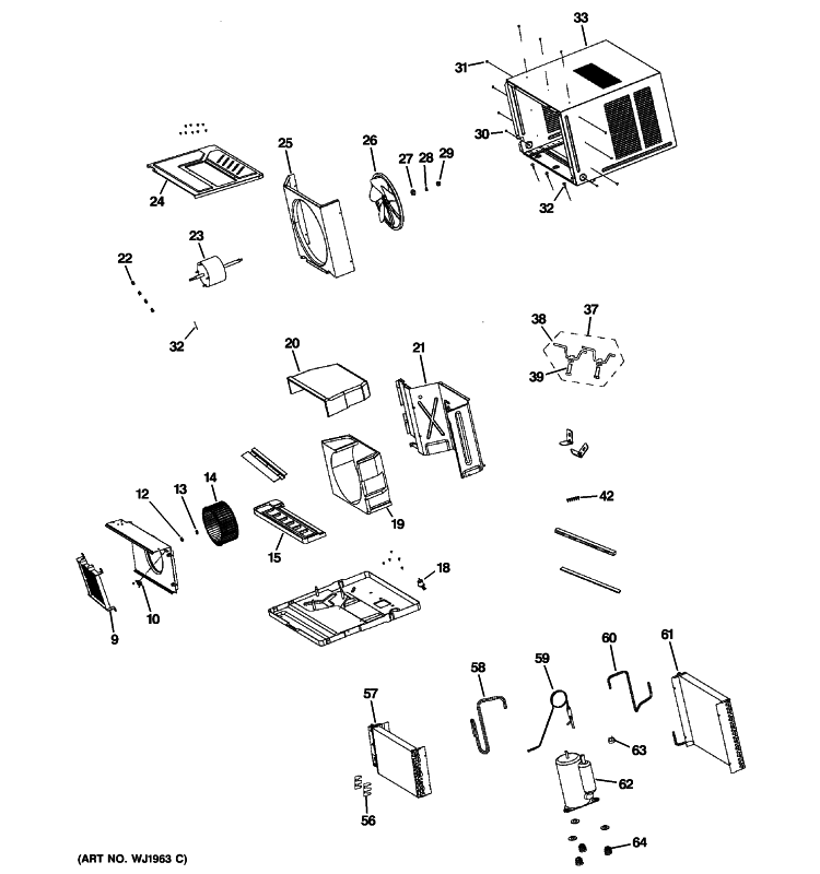 COMPRESSOR WJ98X10291 - OEM General Electric - eReplacementParts.com