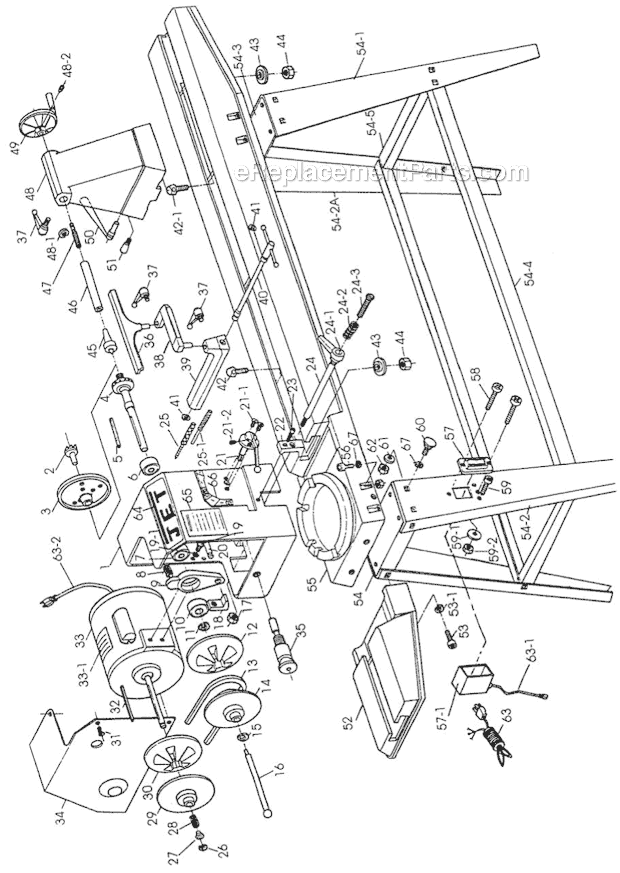 Jet Lathe JWL-1236 - OEM Parts & Repair Help - eReplacementParts.com